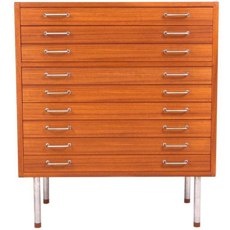 Hans J. Wegner Flat File Cabinet For Sale at 1stDibs | shallow file ...