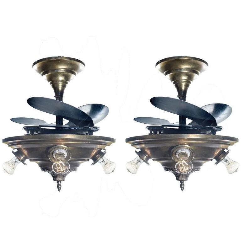 Rare Levelle 'Birdwing' Ornate Retractable Blade Fans at 1stDibs ...