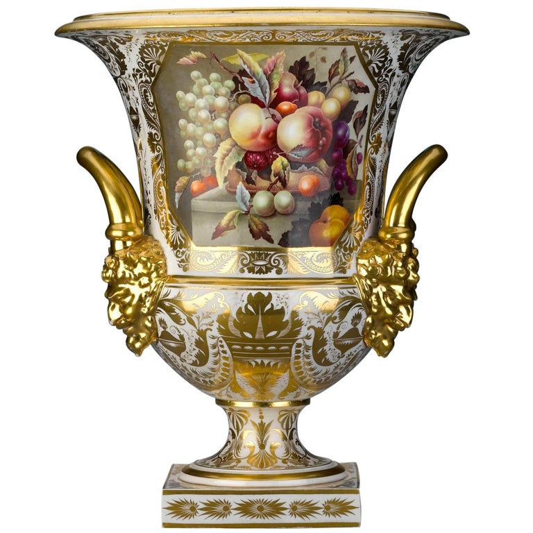 Derby Porcelain Campana Vase at 1stDibs