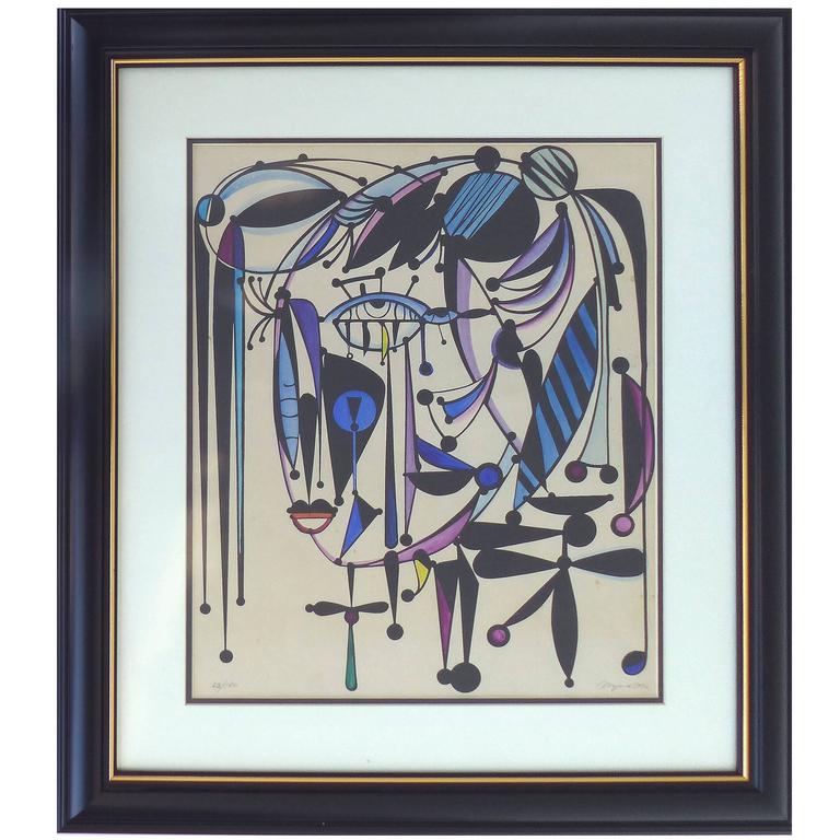 1970 Lithograph by Cuban American Artist Jose Maria Mijares For Sale at ...