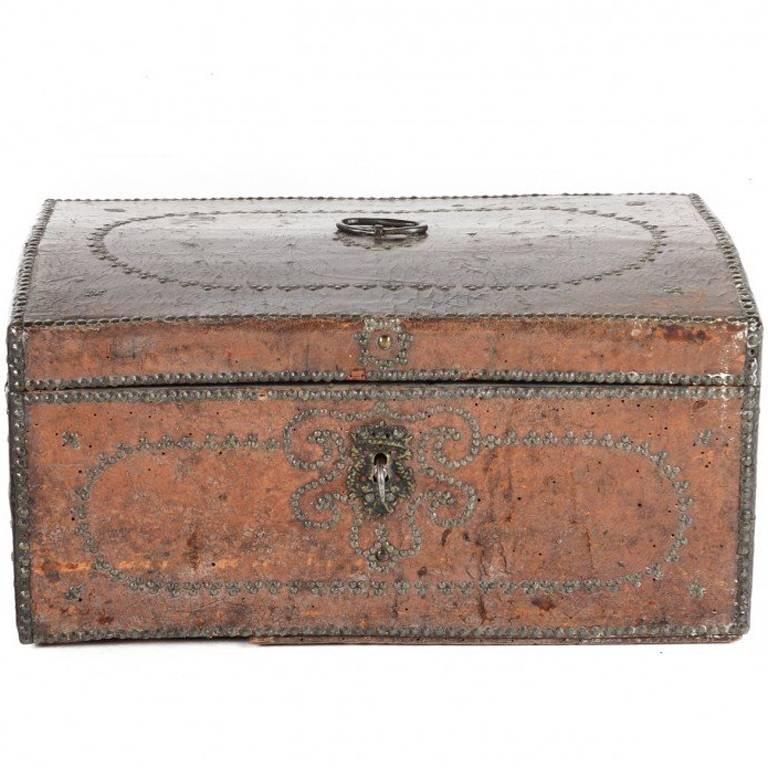 Antique Leather Box, circa 1750 at 1stDibs