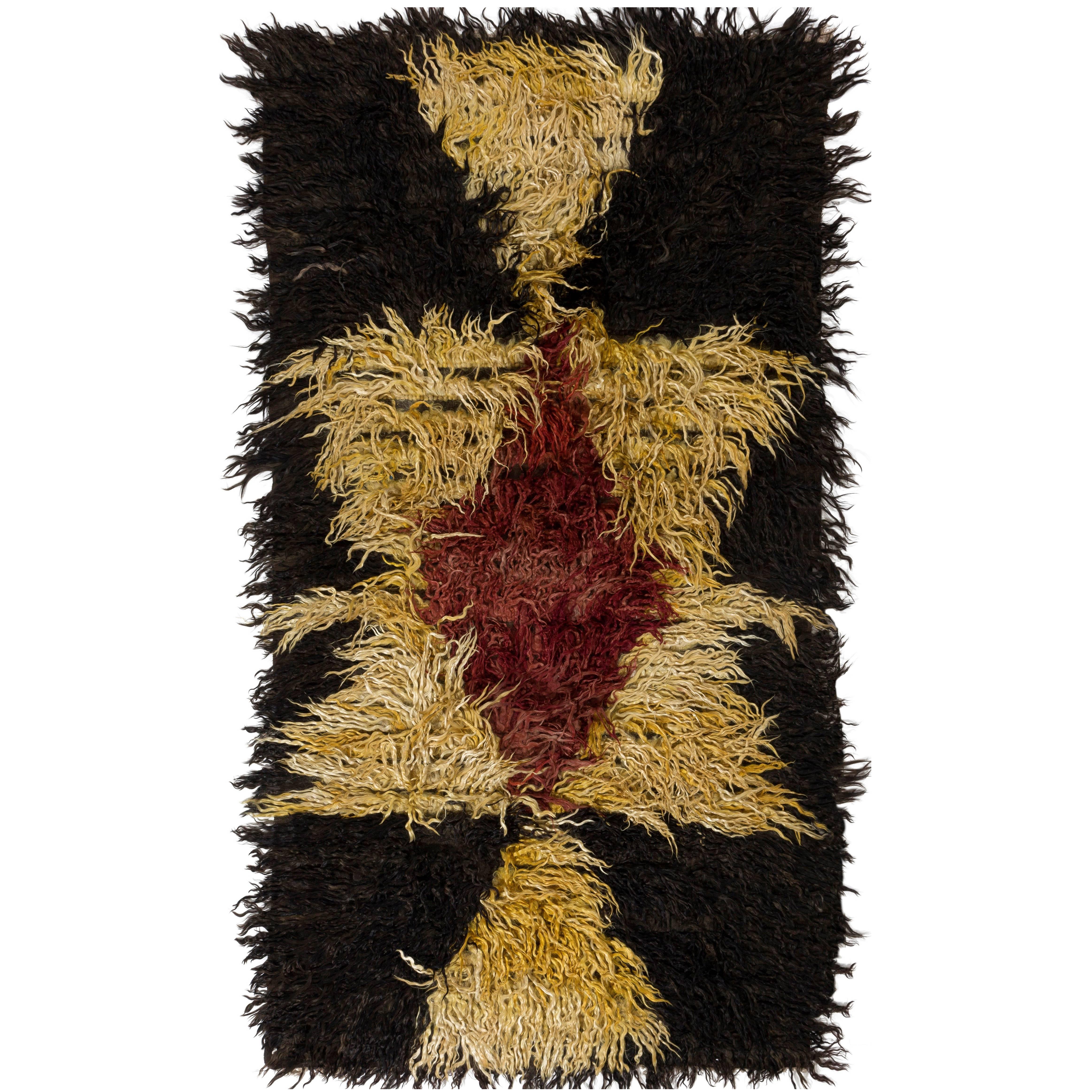 Shag Pile Mohair Tulu Rug at 1stDibs