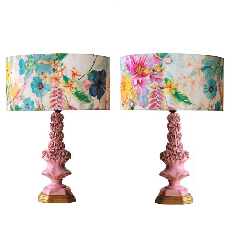 Pair of Manises Lamps at 1stDibs