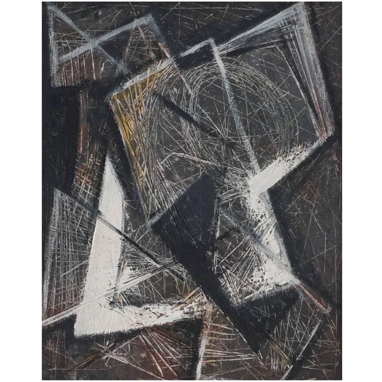 Abstract Painting on Board by Vernon Smith, 1954 at 1stDibs