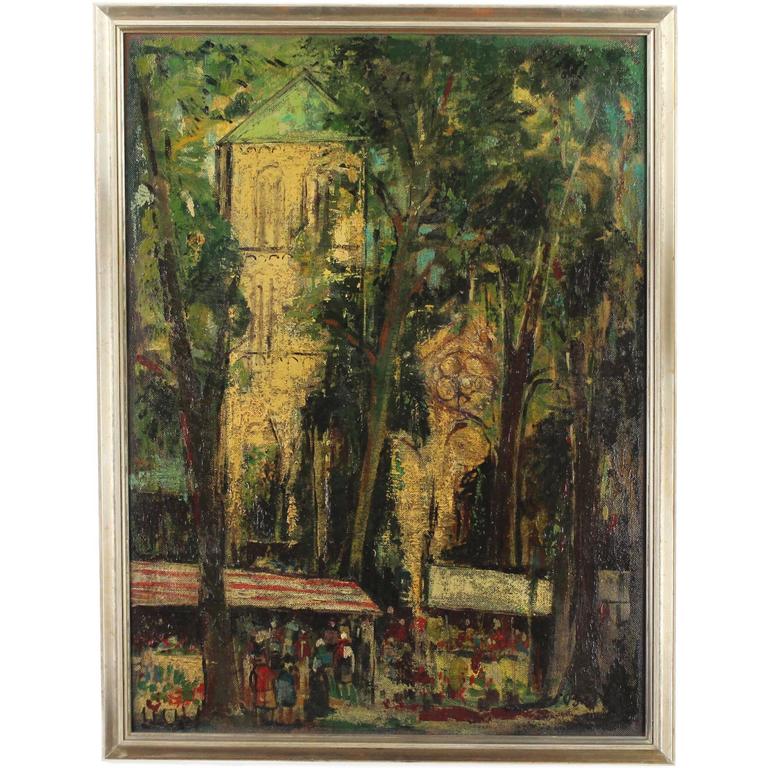 Mid-20th Century Oil Painting by Carl Busch, Saint Paulus Cathedral in ...