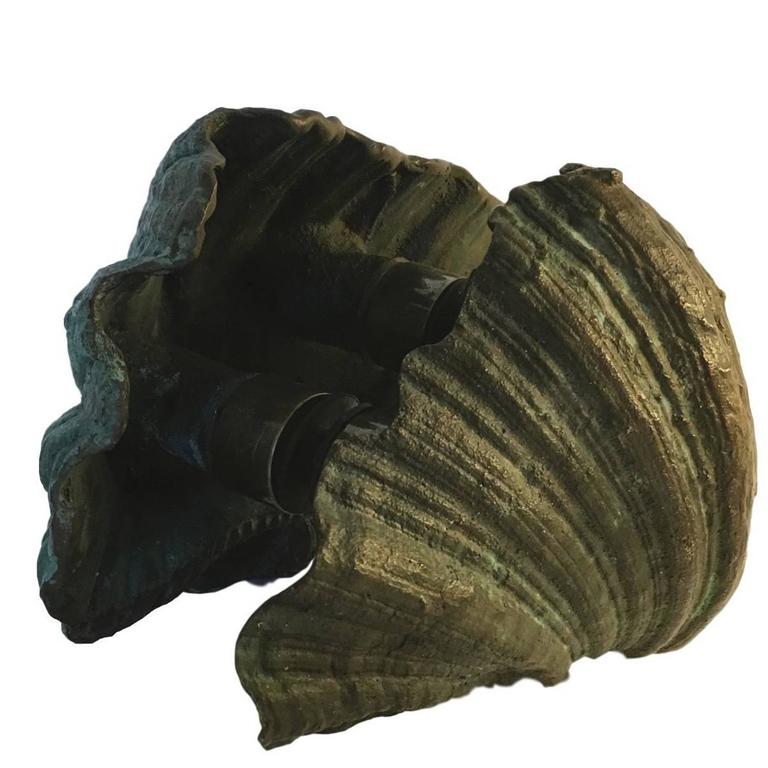 Pair of Cast Bronze Clamshell Push and Pull Door Handles, circa 1965 at ...