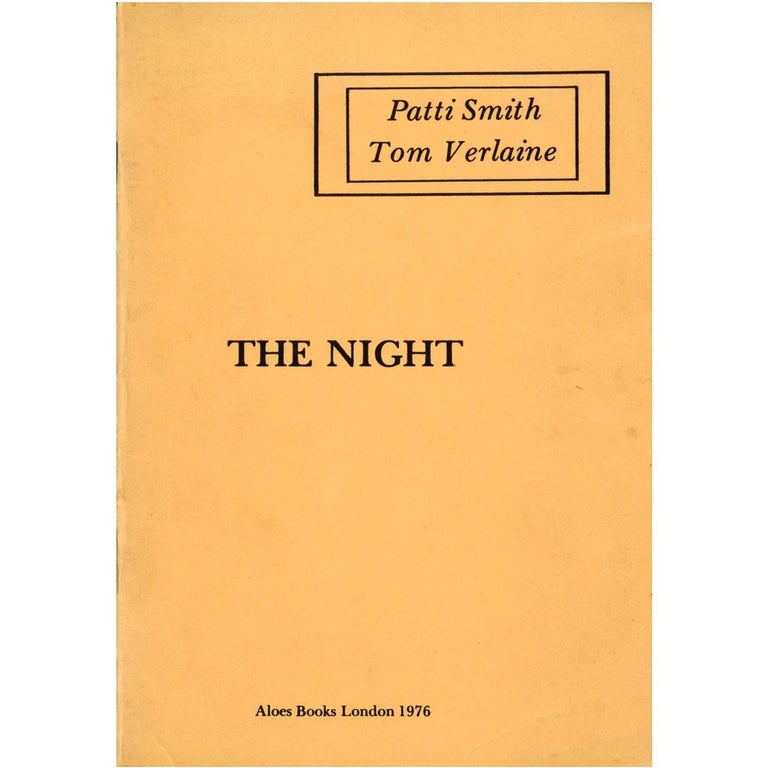 Patti Smith early poetry book "The Night" 1976 at 1stDibs
