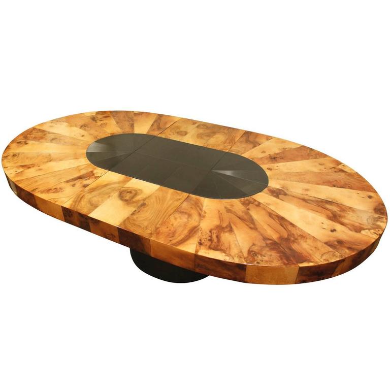 Paul Evans Large Race Track Dining Table, 1970s at 1stDibs