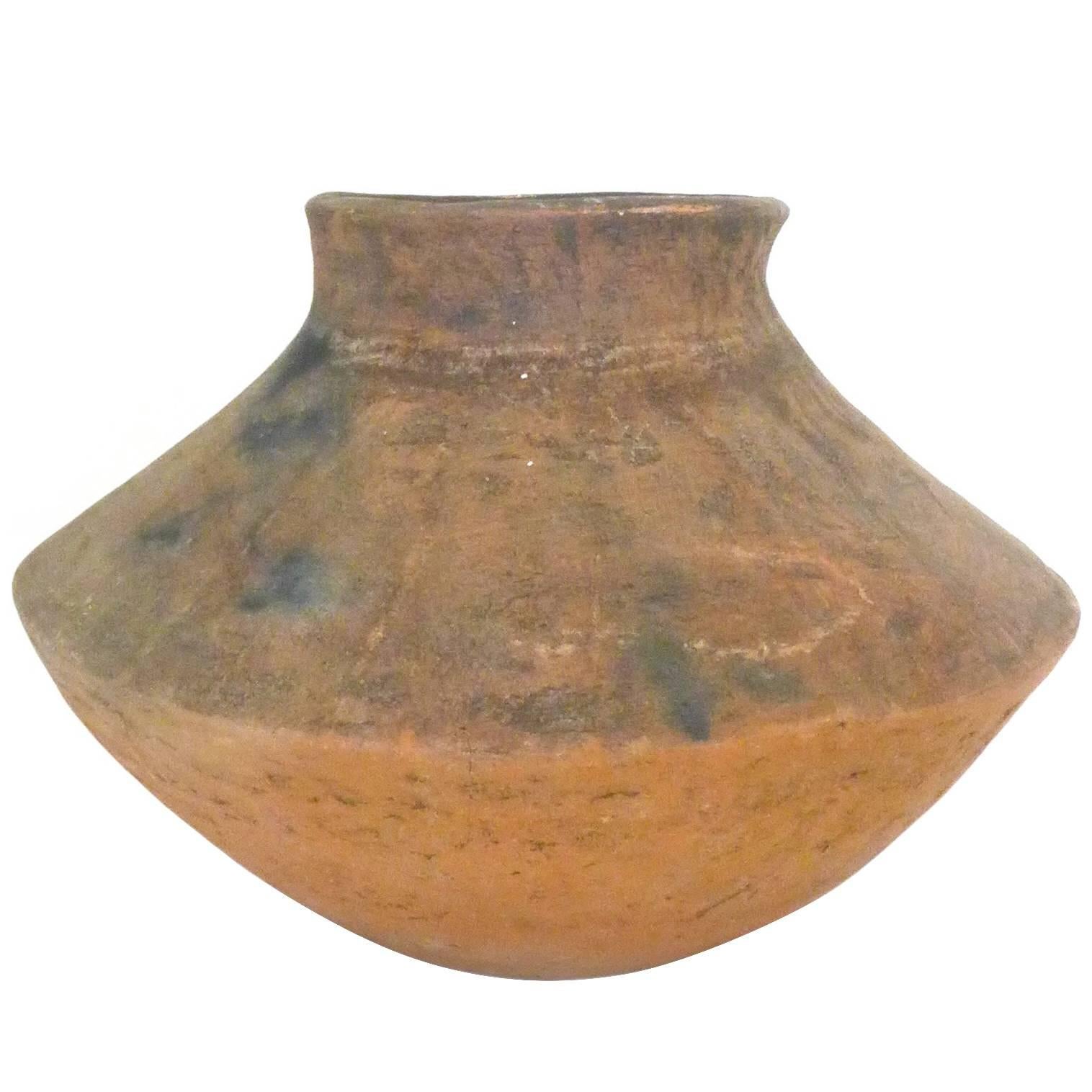Primitive Terracotta Double-Cone Vase at 1stDibs