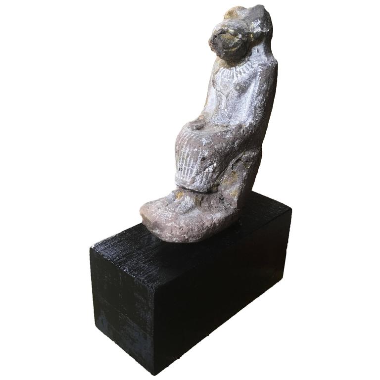 Ancient Egyptian Clay Statue of the Lion-Goddess Sekhmet Enthroned For ... Ancient Egyptian Clay Statue of the Lion-Goddess Sekhmet Enthroned For ...
