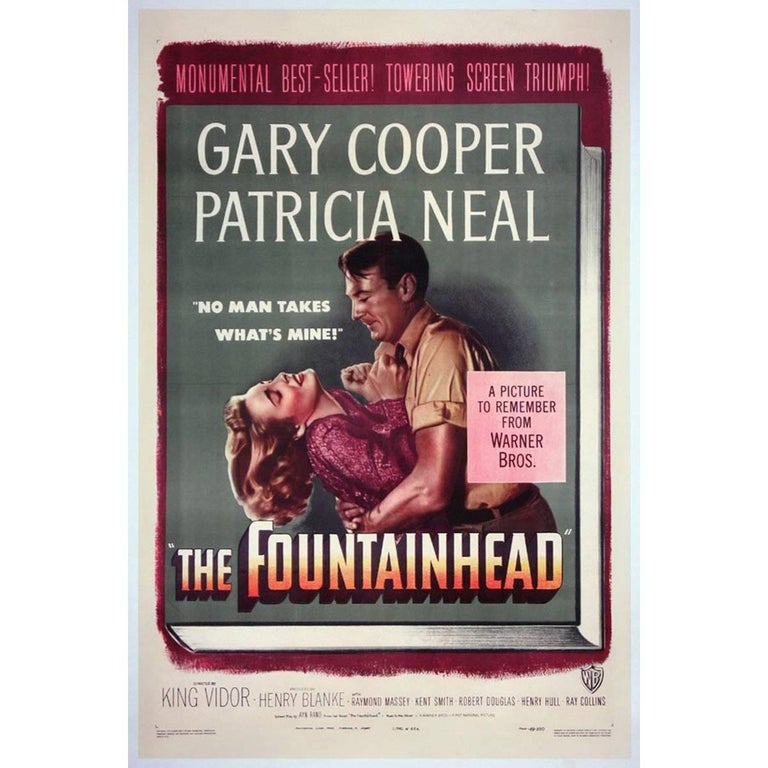 "The Fountainhead" Film Poster, 1949 For Sale at 1stDibs