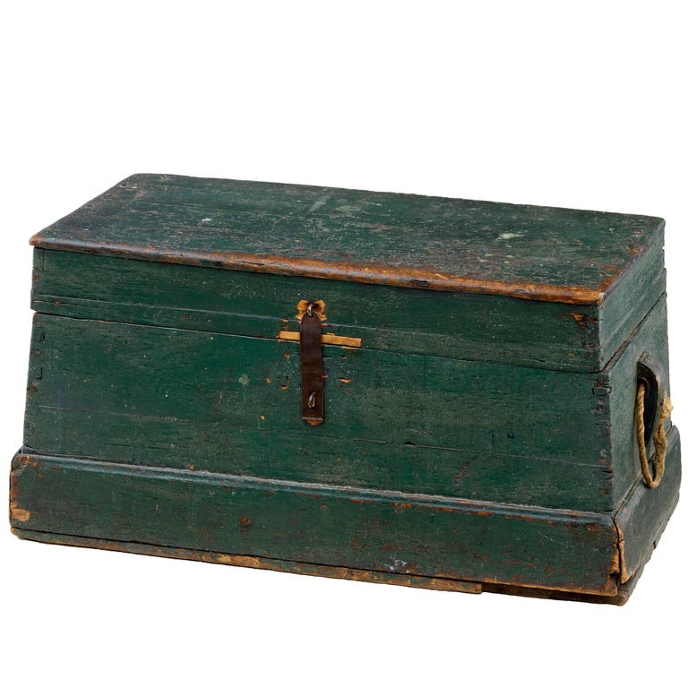 19th Century Rustic Swedish Pine Box at 1stDibs