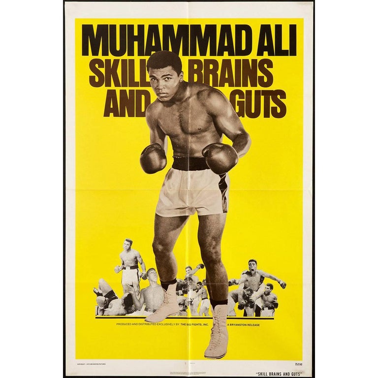 Muhammad Ali: Skill, Brains and Guts, Poster, 1975 For Sale at 1stDibs