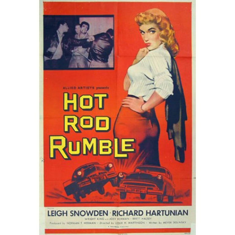 Hot Rod Rumble, Poster, 1957 For Sale at 1stDibs