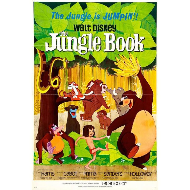 Jungle Book Original Film Poster, Disney, 1967 at 1stdibs