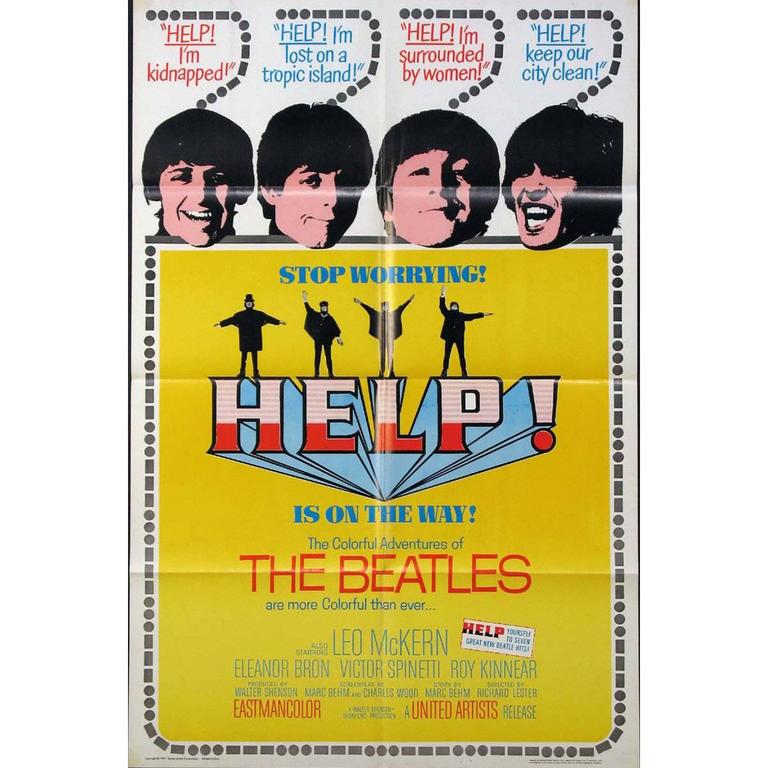 "Help!", Film Poster, 1965 For Sale at 1stdibs