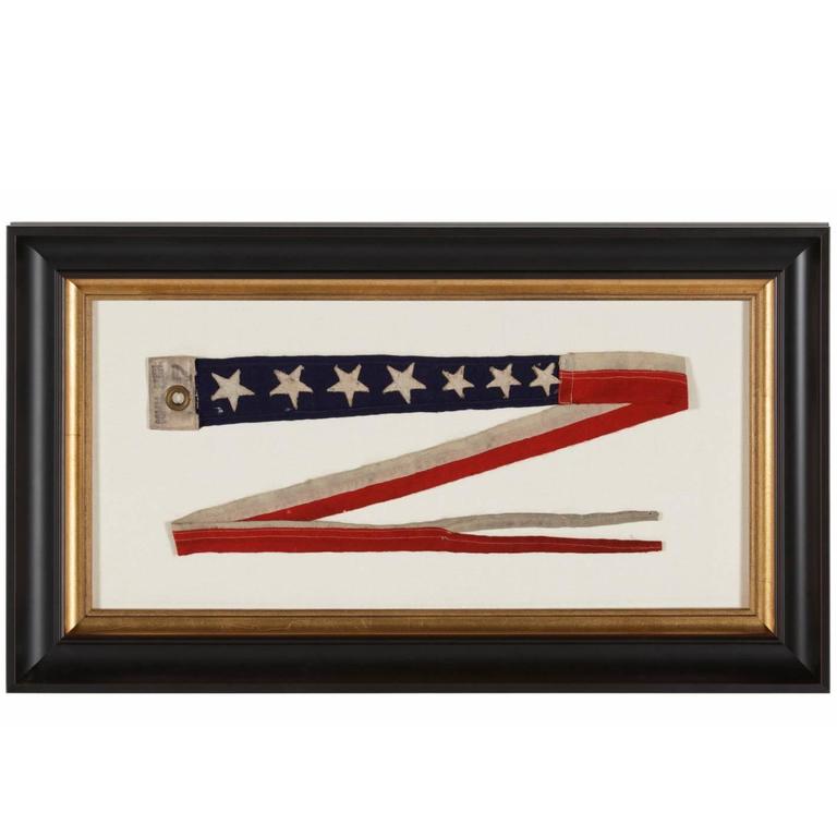 U.S. Navy Commissioning Pennant with 7 Stars at 1stdibs