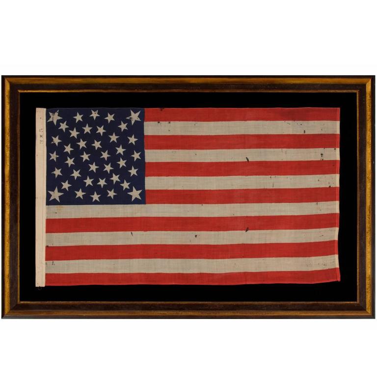 38 Stars on an Extraordinary Antique Flag Made for the 1876 Centennial ...