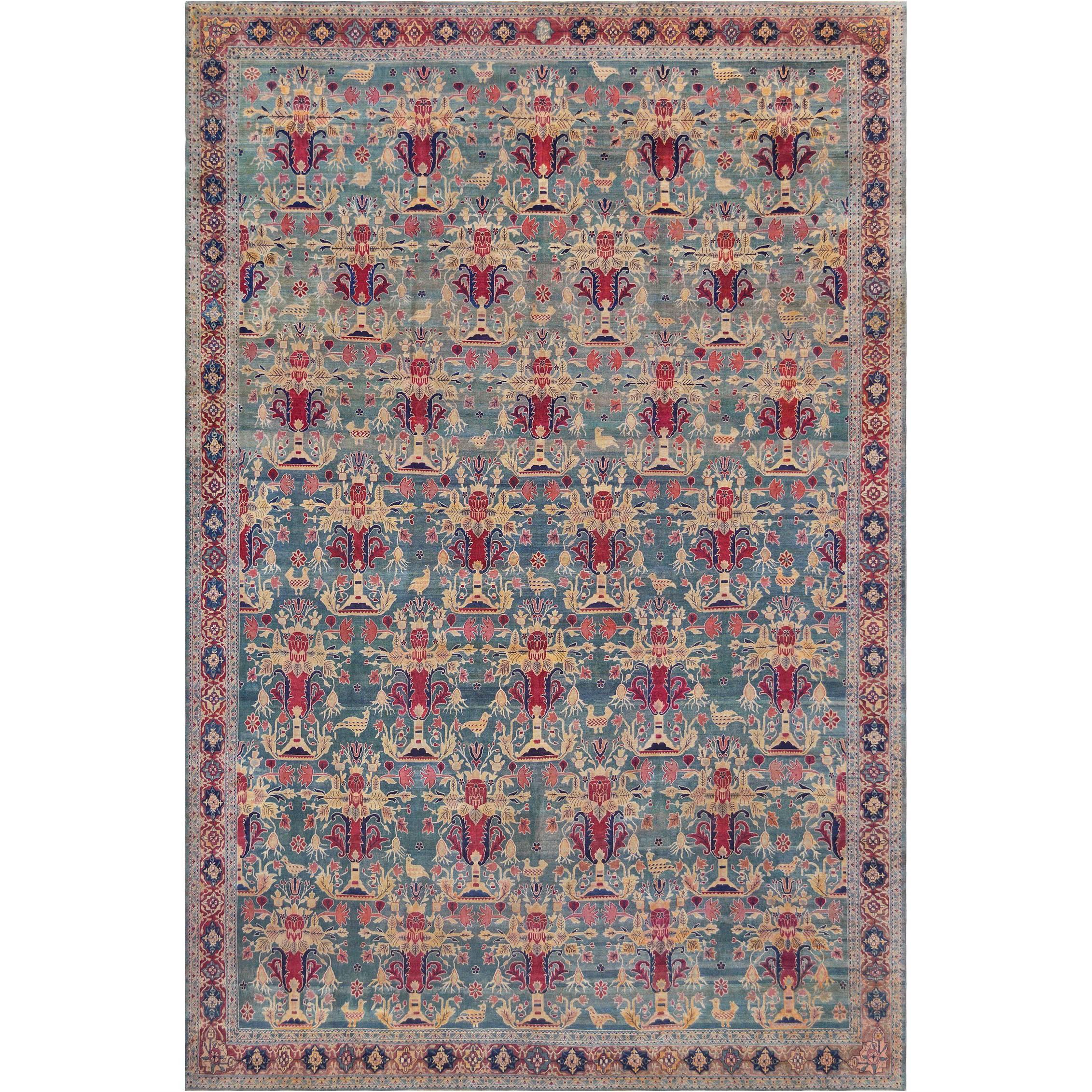 Late 19th Century Kerman Rug from South East Persia For Sale at 1stDibs
