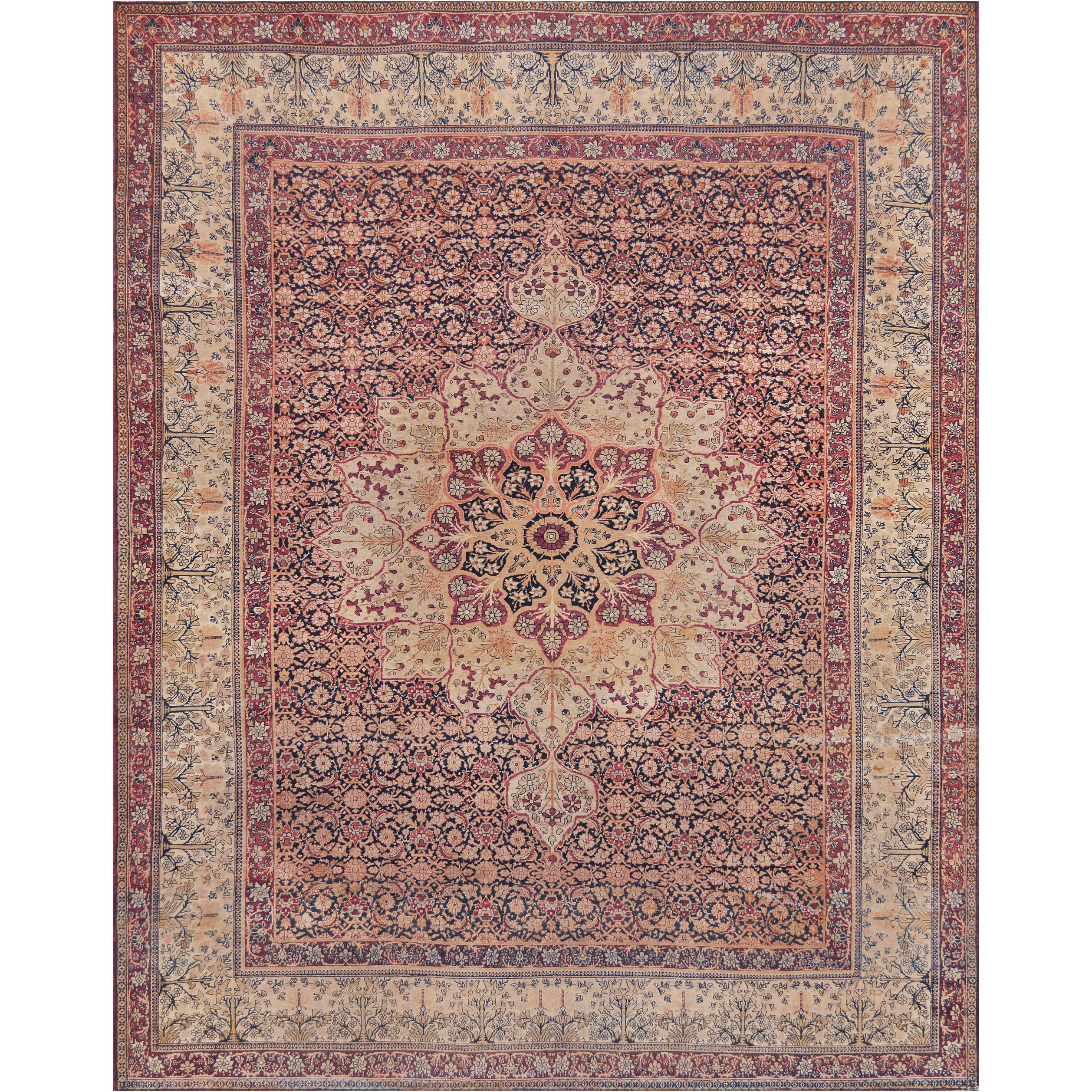 Late 19th Century Kerman Rug from South East Persia For Sale at 1stDibs