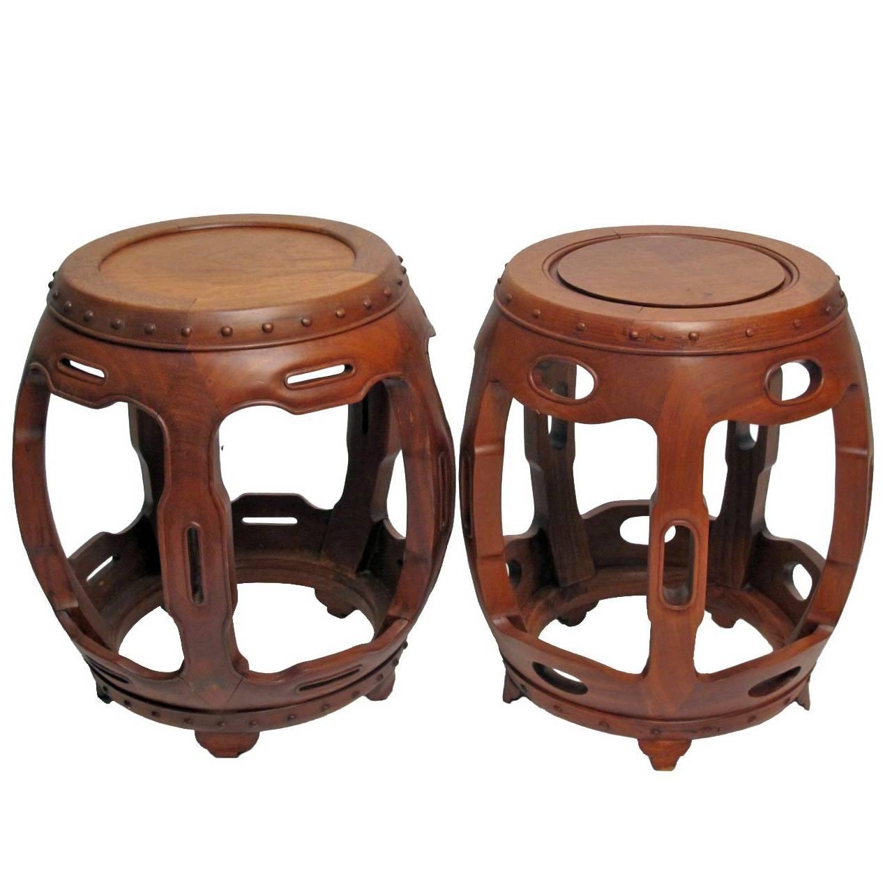 Chinese Teak Wood Stools at 1stDibs | chinese stools wood, chinese ...