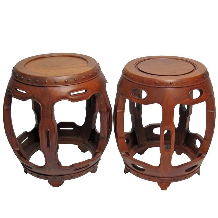 Chinese Teak Wood Stools at 1stDibs | chinese stools wood, chinese ...