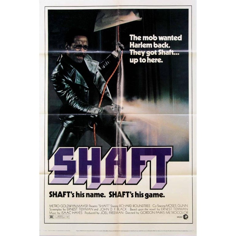 "Shaft" Film Poster, 1971 For Sale at 1stDibs