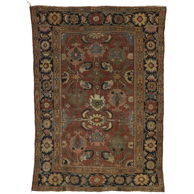 Antique Persian Sultanabad Rug with Arts and Crafts Style For Sale at ...