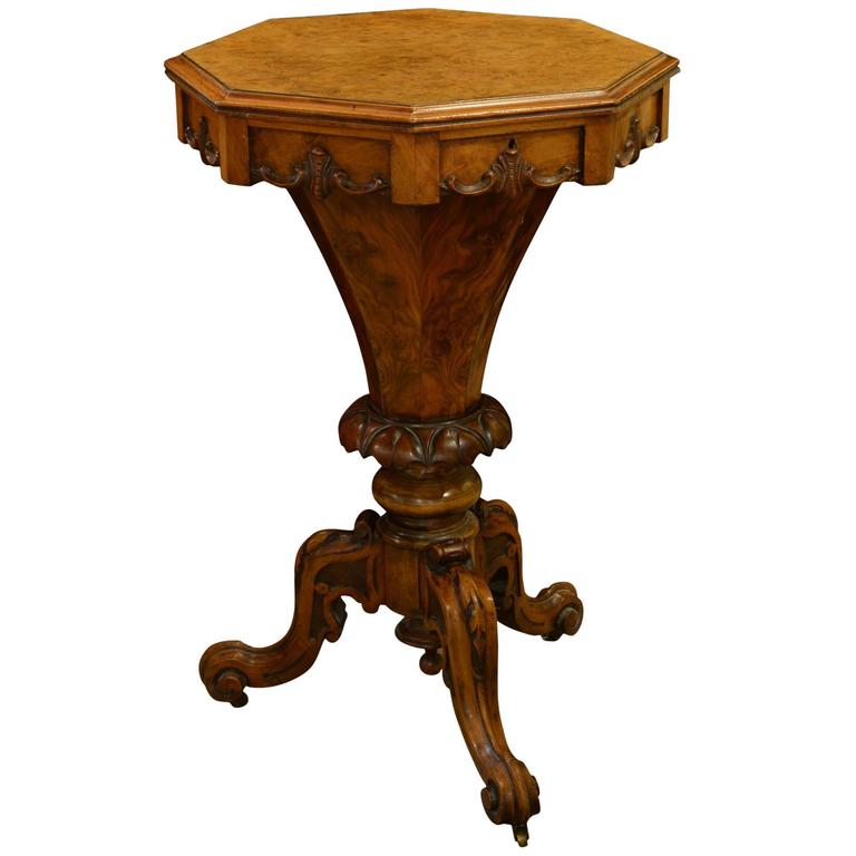 Victorian Walnut Ladies Sewing Workbox at 1stDibs