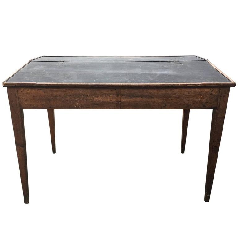 Primitive Swedish Writing Table in Oak at 1stDibs