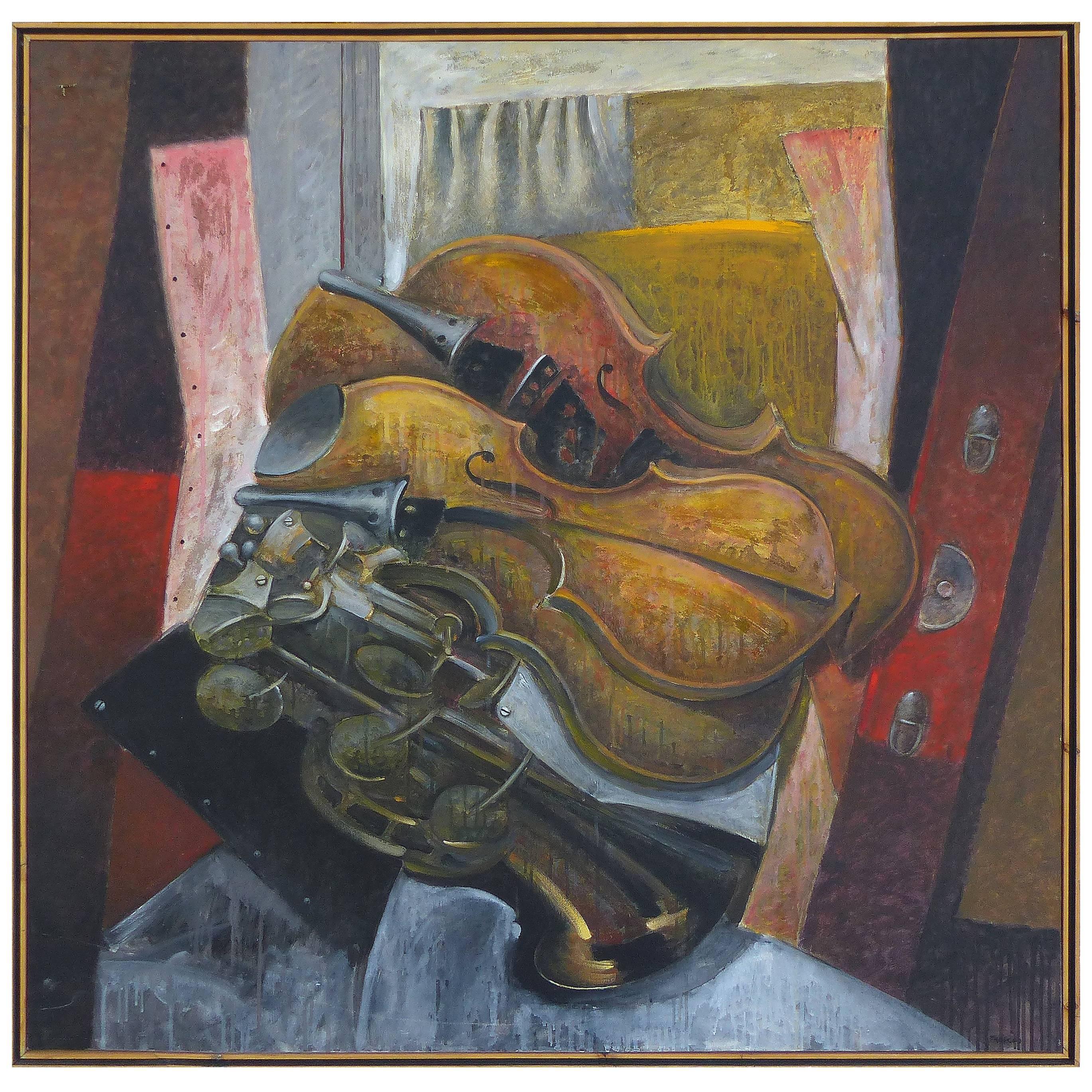 "Impetuous Violinist", Oil on Canvas by Jesus Marcos For Sale at 1stDibs