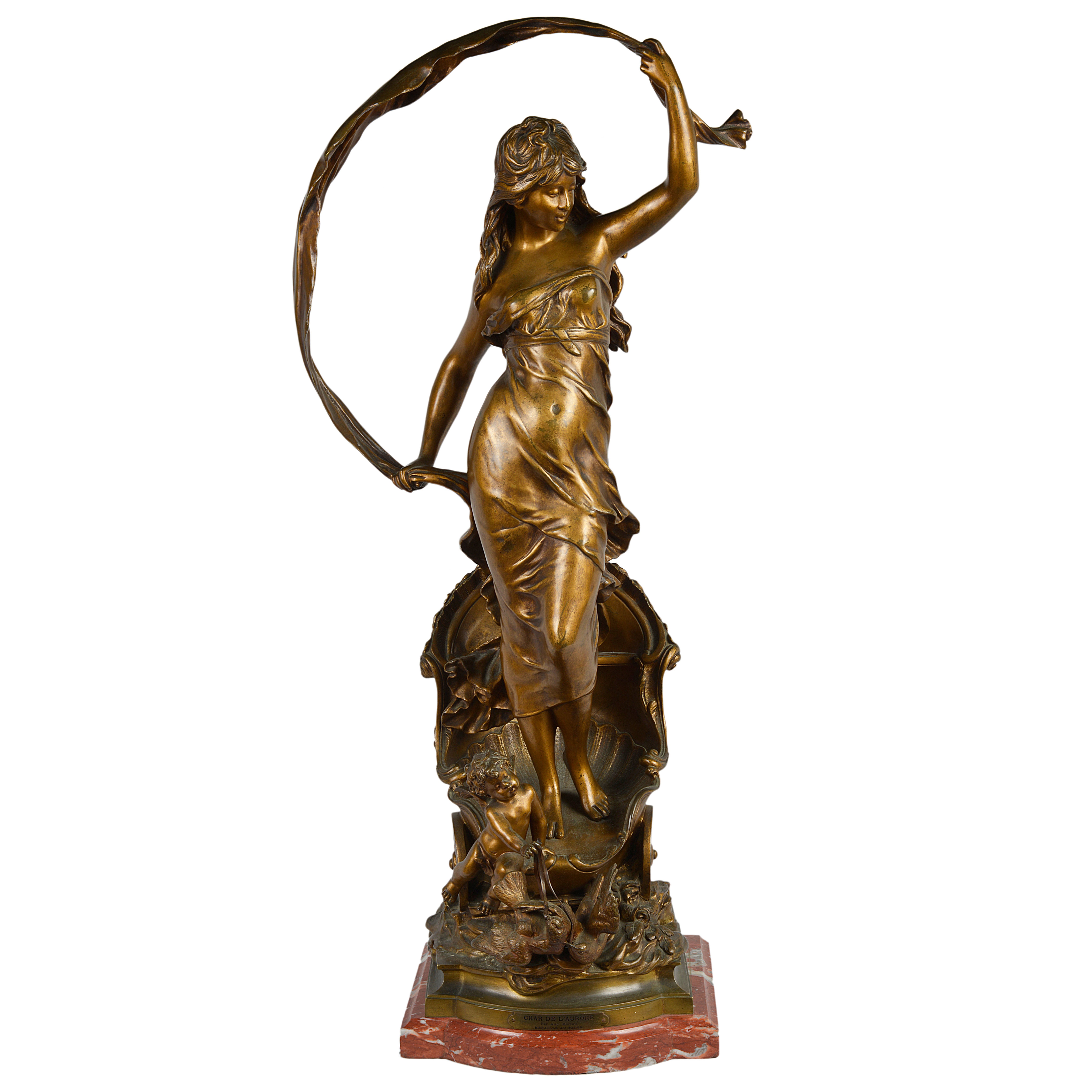Antique French Bronze Auguste Moreau Statue, circa 1900 at 1stDibs