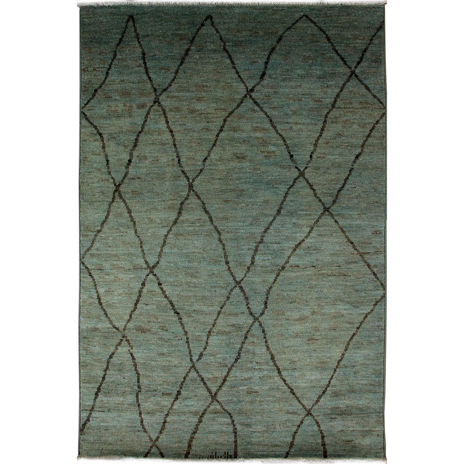 Blue Moroccan Area Rug at 1stDibs