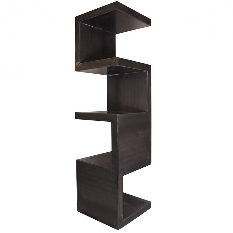 Black Metal Bookshelf Abstract For Sale at 1stDibs | abstract bookshelf ...