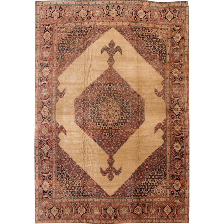 Highly Collectible Antique Tabriz Rug For Sale at 1stDibs