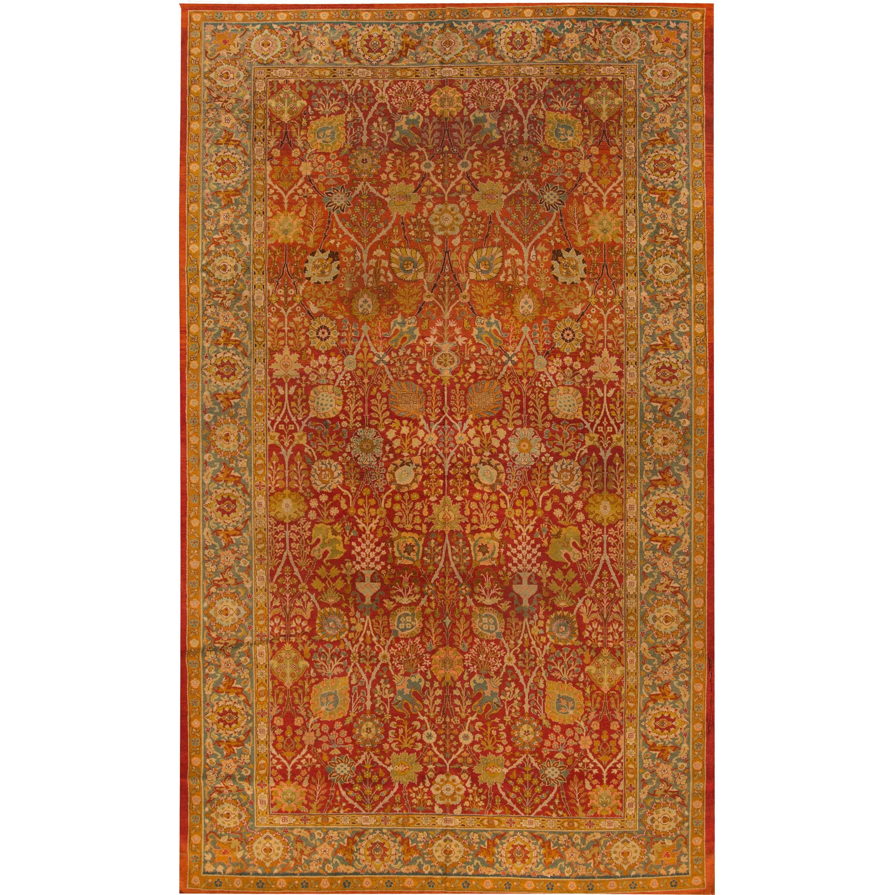 Simply Beautiful Antique Indian Rug at 1stDibs