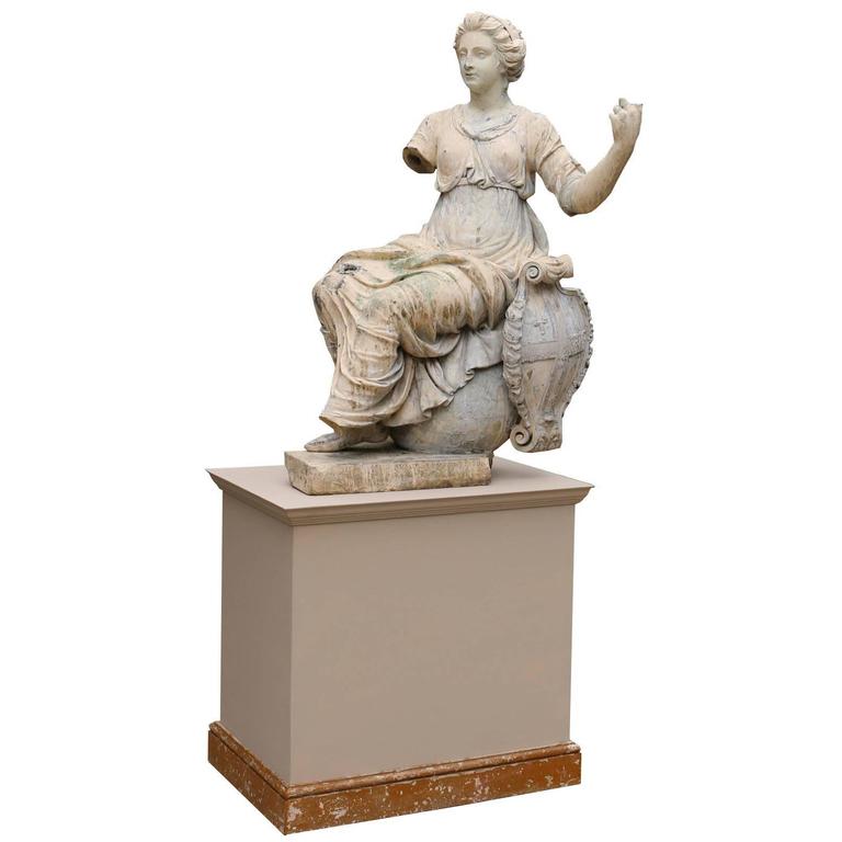 Rare Coade Stone Statue of Britannia Dated, 1788 at 1stDibs