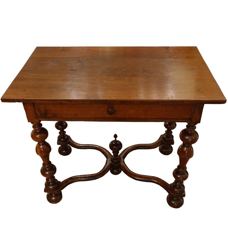 Swedish Single-Drawer Wooden Table, Clean and Simple Lines, Mid-19th ...