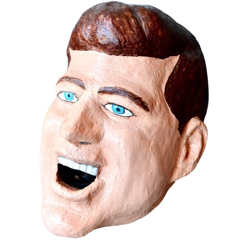 Monumental JFK Sculptural Head For Sale at 1stDibs