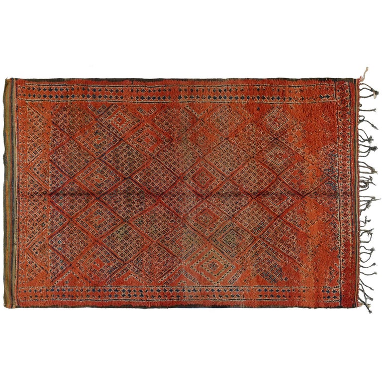 Tribal Moroccan Berber Rug at 1stDibs