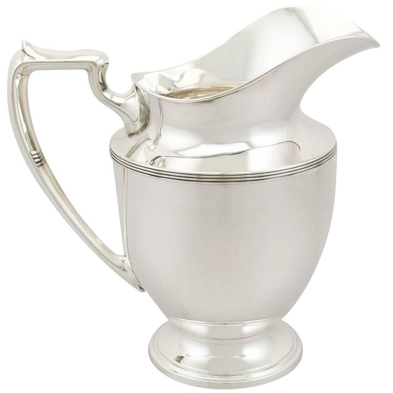 Vintage American Sterling Silver Water Jug at 1stDibs