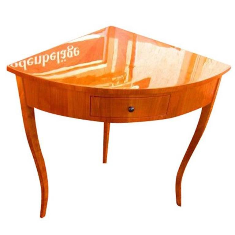 Filigree Biedermeier Console Table Corner Console at 1stDibs