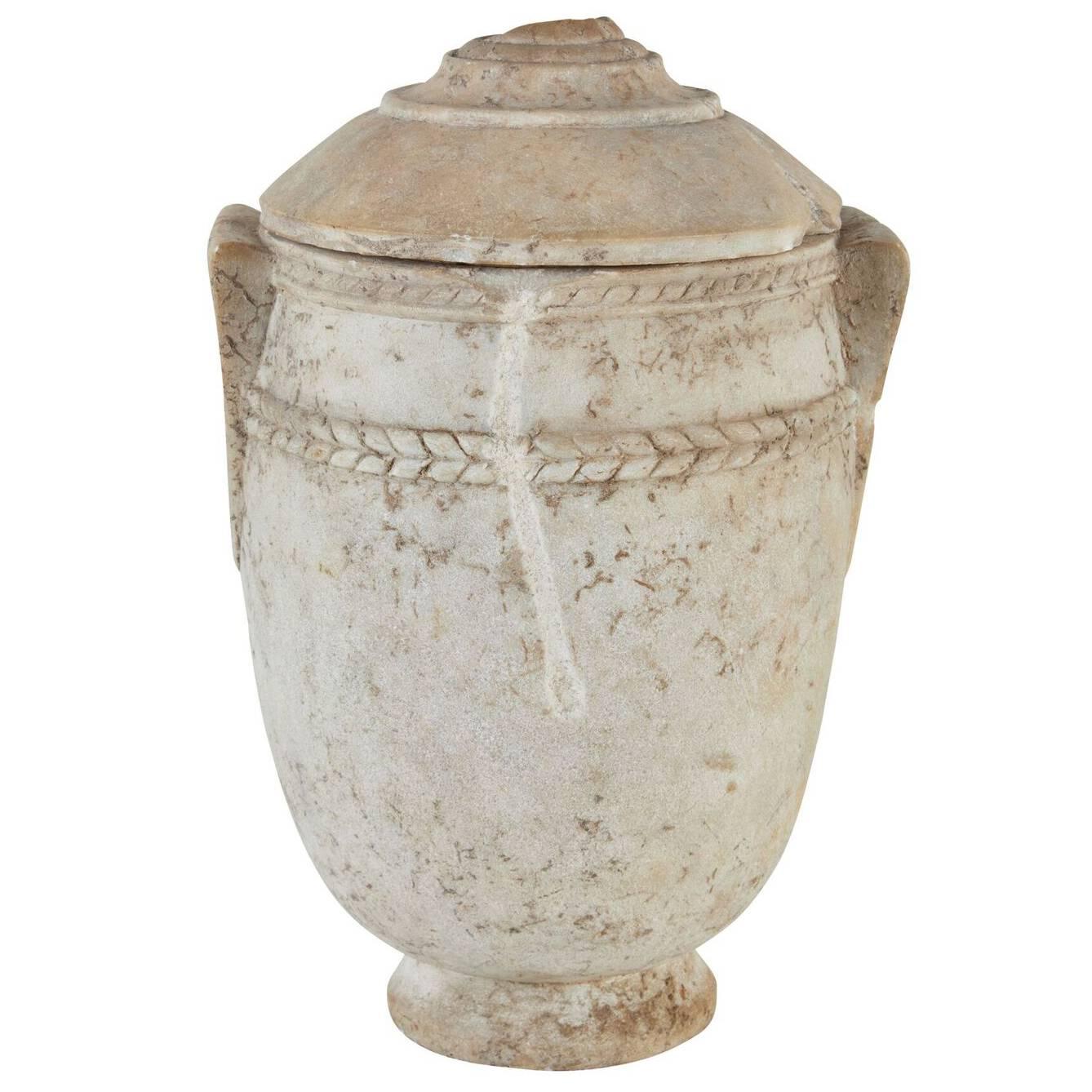 Beautiful, Ancient, Lidded Roman Urn For Sale at 1stDibs