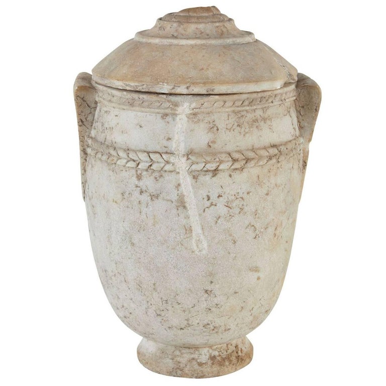 Beautiful, Ancient, Lidded Roman Urn For Sale at 1stDibs
