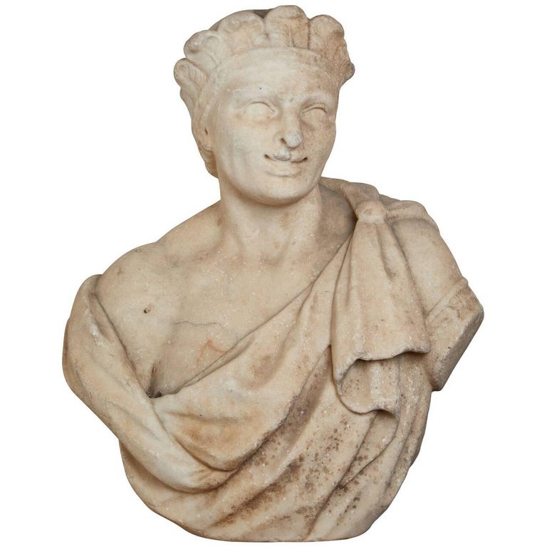 18th Century, Solid Marble Bust of "The Americas" For Sale at 1stDibs