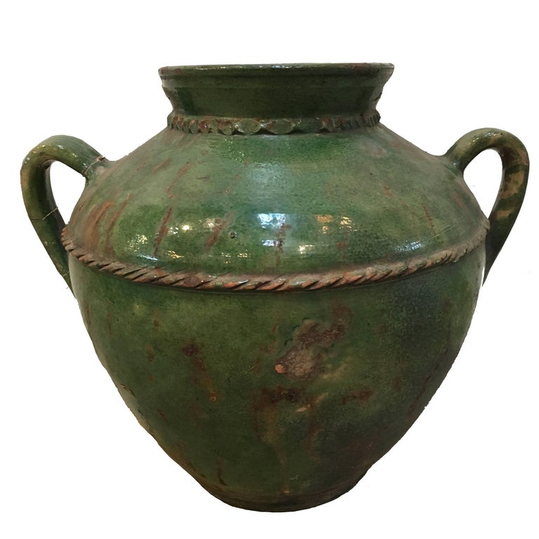Green Vintage European Ceramic Jug at 1stDibs