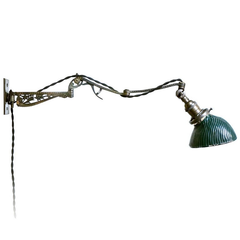 Ornate Brass Articulated Arm with Small X-Ray Lamp at 1stDibs