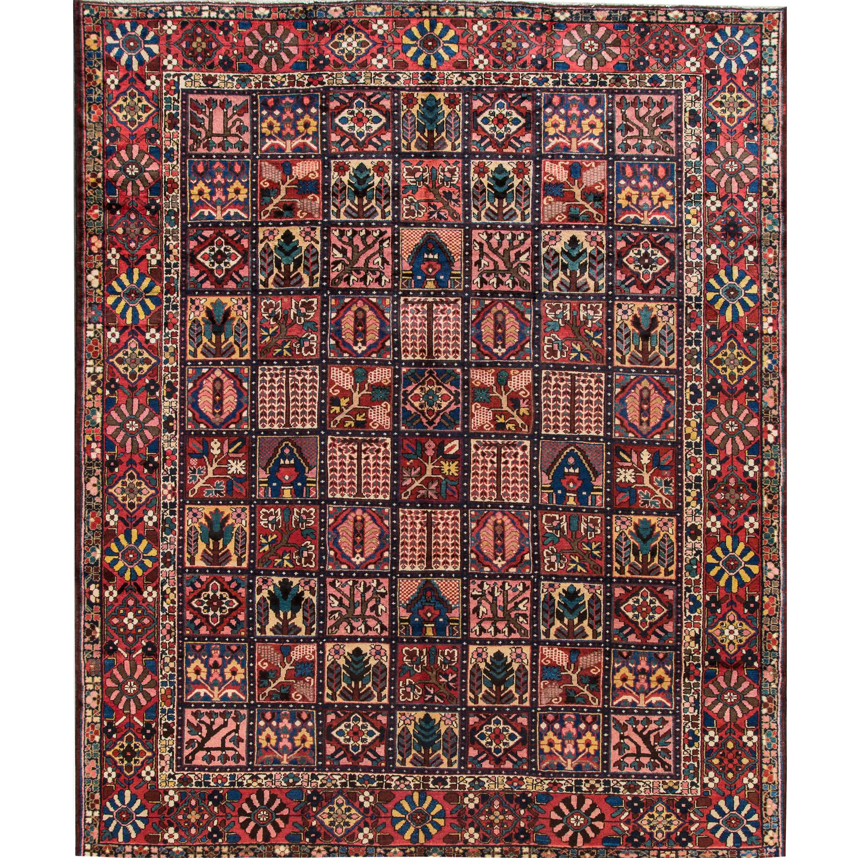 Antique Persian Bakhtiari Rug at 1stDibs