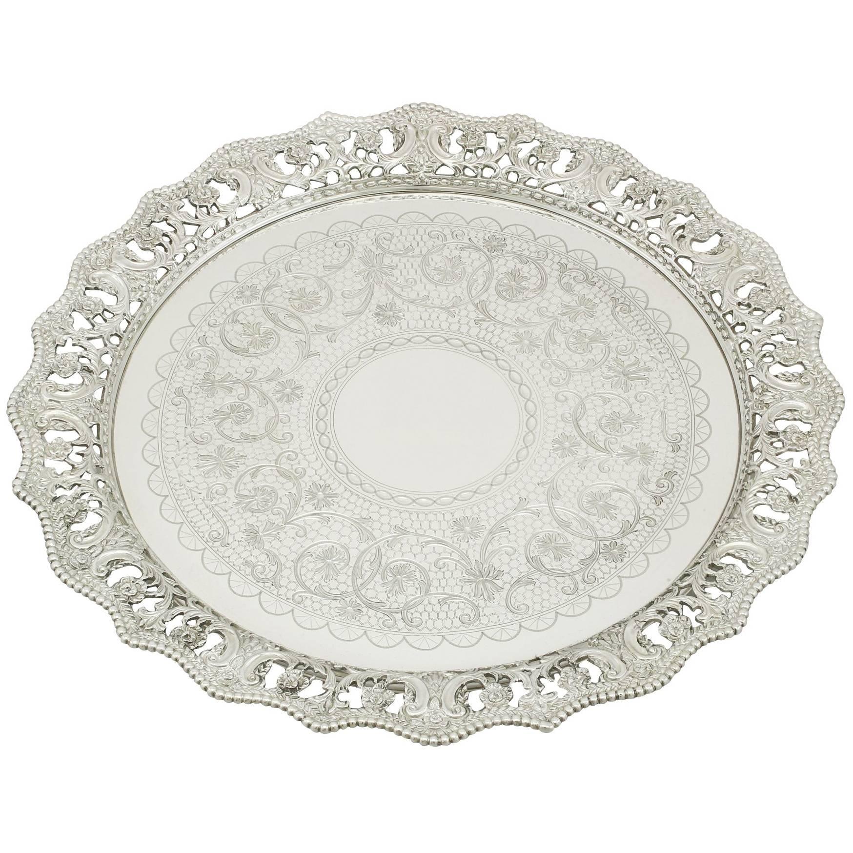 1920s Sterling Silver Salver by Martin Hall and Co Ltd. at 1stDibs