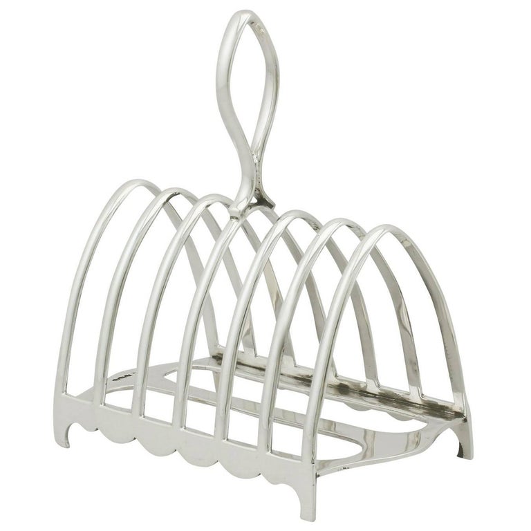 1940s Sterling Silver Toast Rack by Walker and Hall at 1stDibs